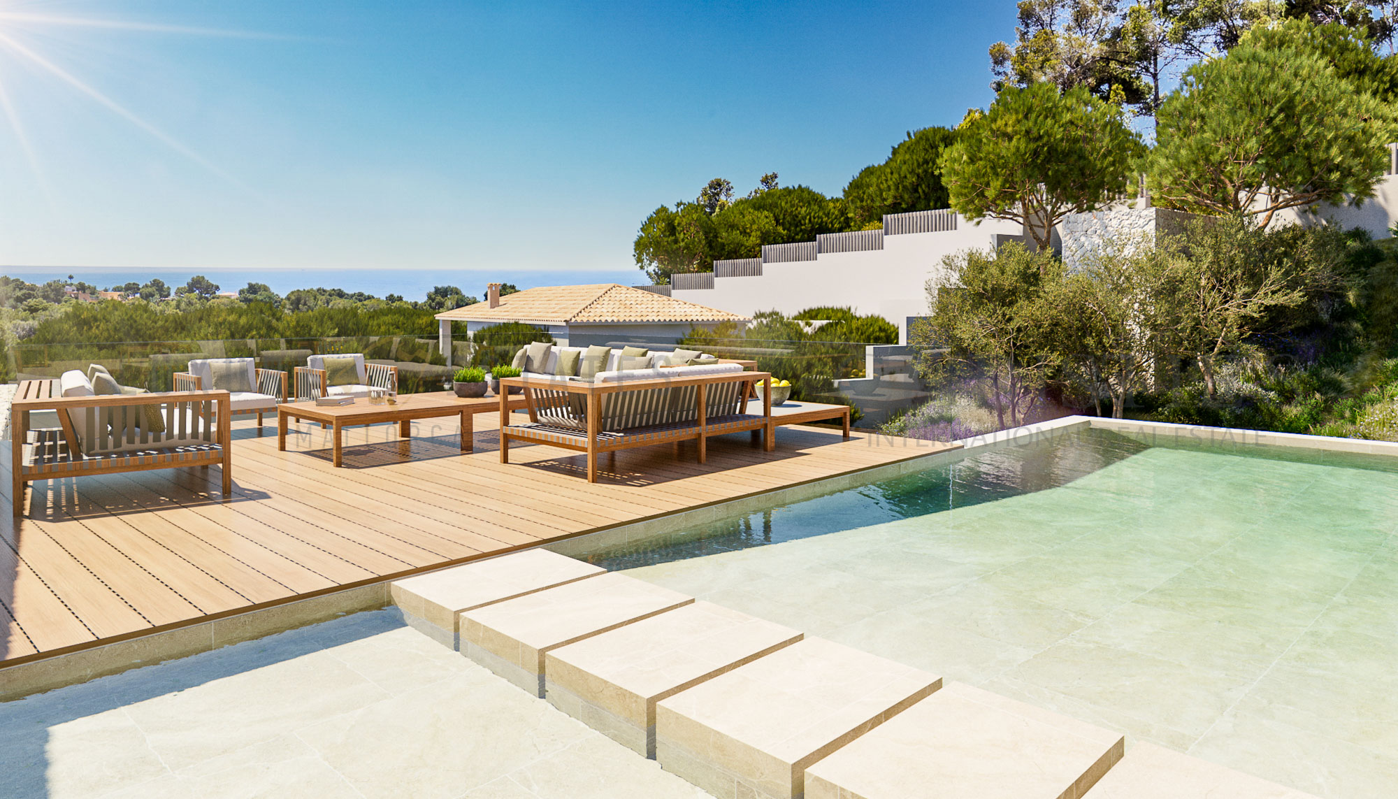 Modern designer villa in Portals with beautiful sea views in the ...